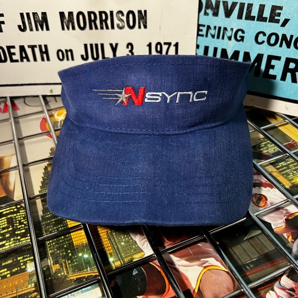 Nike | Accessories | Vintage Nsync 9s Adjustable Strap Hat Navy Visor ...